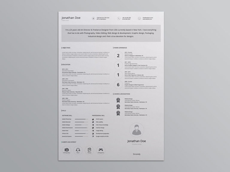 Free ATS Friendly Resume Template for Fresh Graduate