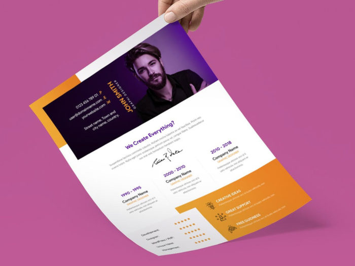 Minimal Sketch Resume - Free Sketch Resume Template with Minimalist Design