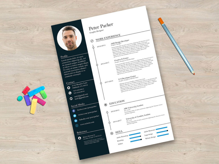 Free Editable Illustrator CV Template for Any Job Opportunity