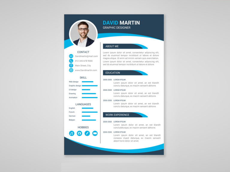 Free Corel Draw Resume Template in CDR File format