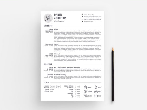 Free Figma CV Resume Template for Any Job Position