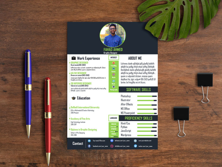 Free Creative Powerpoint Resume Template for Any Job Seeker