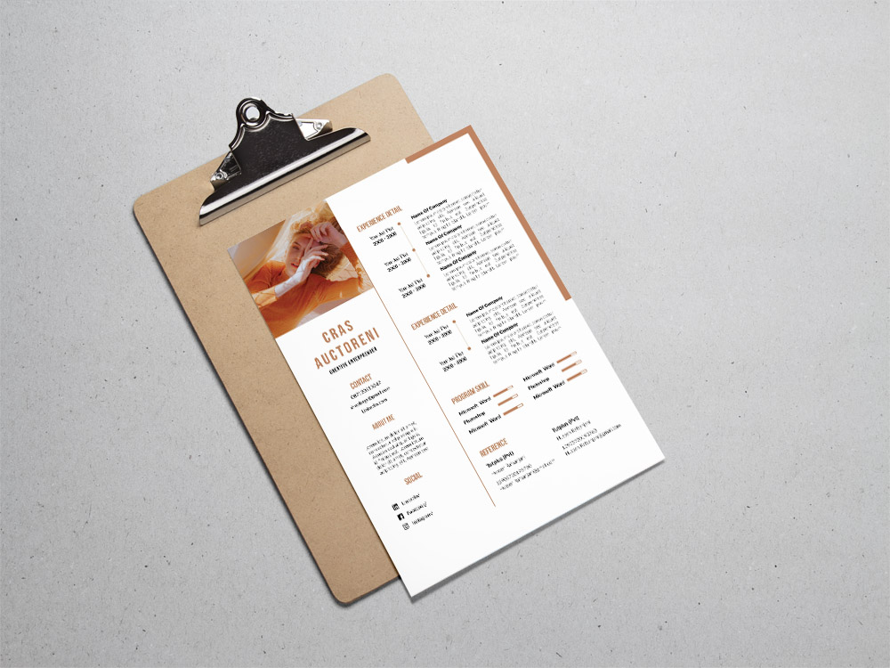 Free Chocolate Resume Template for Job Seeker with Cover Letter