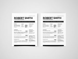 Free Clean Timeline Resume Template with Three Colors Option