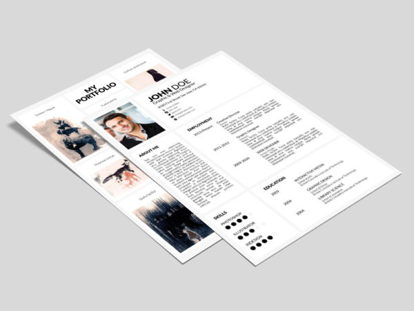 Free Basic Resume Template With Minimal and Clean Design