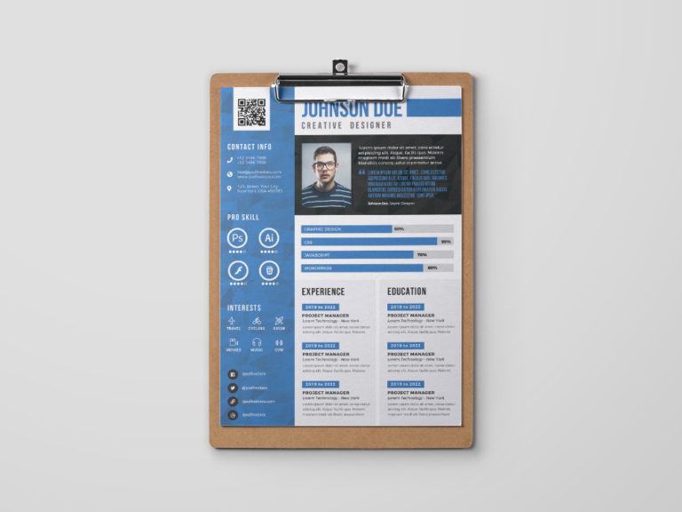 Free Creative CV Template with Three Colors Option