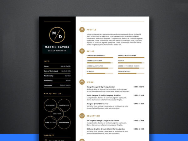 Free Manager CV/Resume Template with Matching Cover Letter