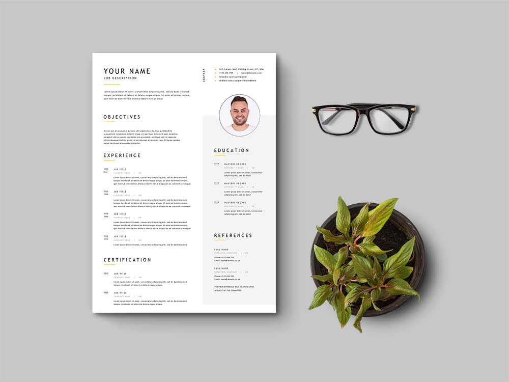 Free Simple Universal Resume Template with Matching Cover Letter