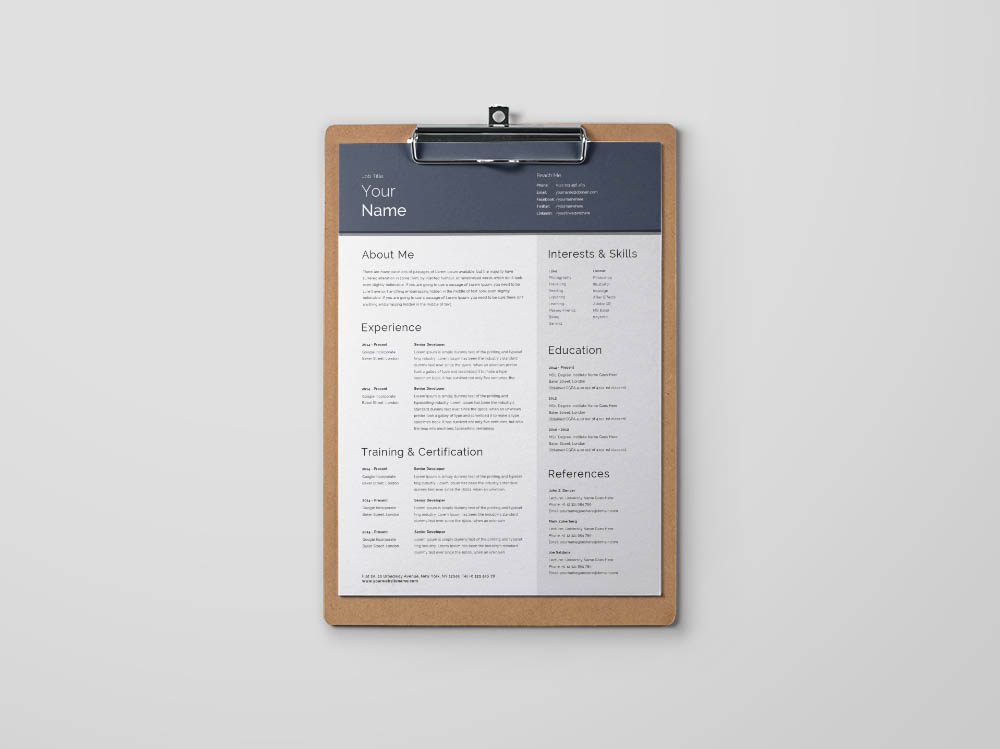 Free General Resume Template for any Job Opportunity