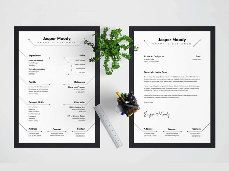 David Resume - Free Clean and Minimal PSD Resume Template