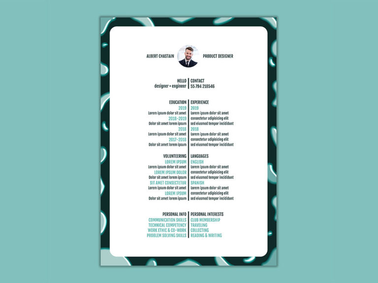 Free Line Resume Template for Your Next Dream Job