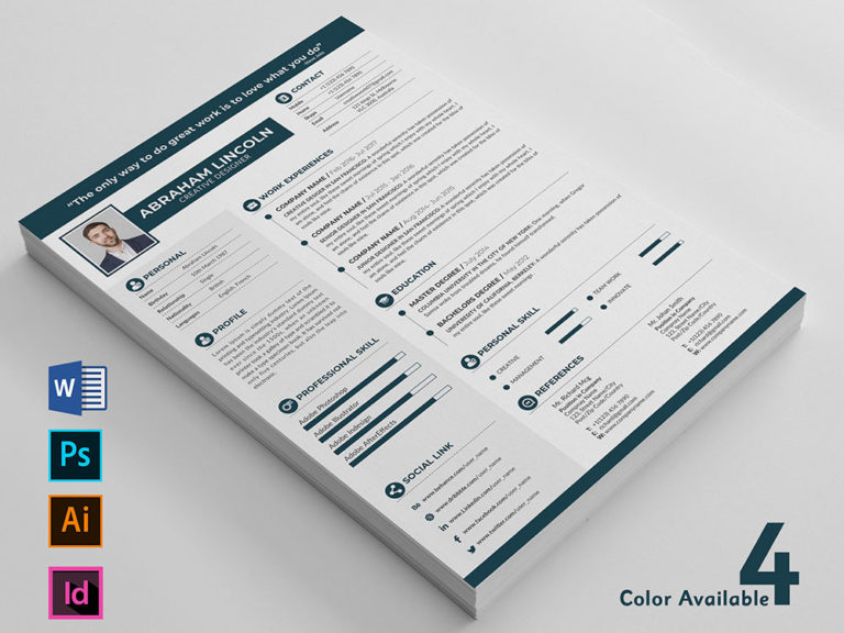 Free Multiple File Resume Template for Job Seeker