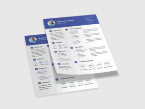 Free Corel Draw Resume Template in CDR File format