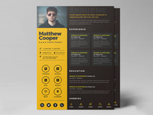 Free Corel Draw Resume Template in CDR File format