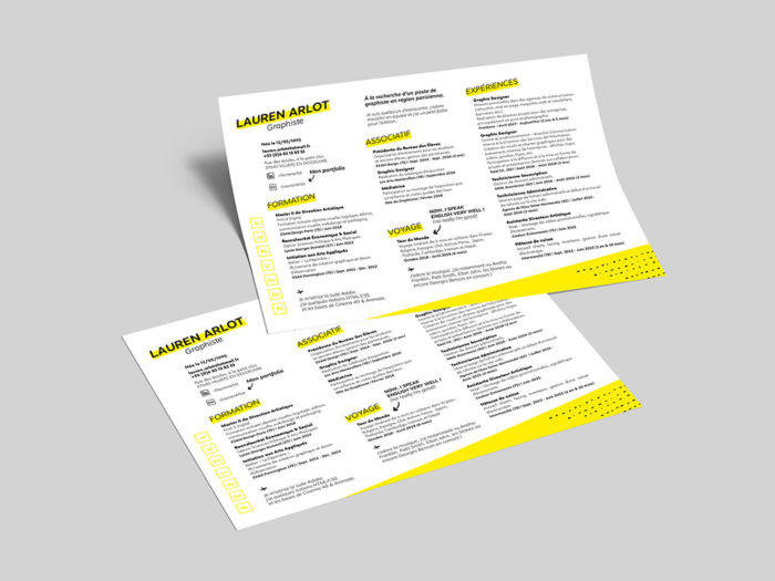 Free Horizontal Indesign Resume Template