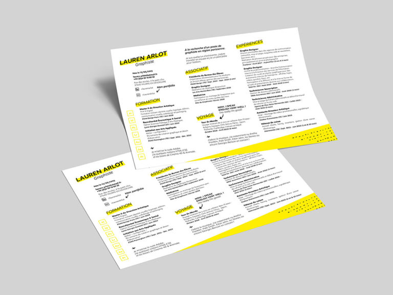 Free Horizontal Indesign Resume Template