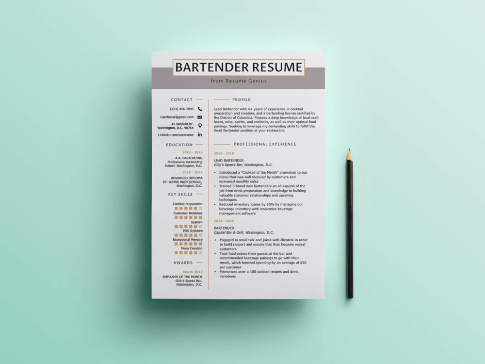 Free Storekeeper Resume Template in Simple Design