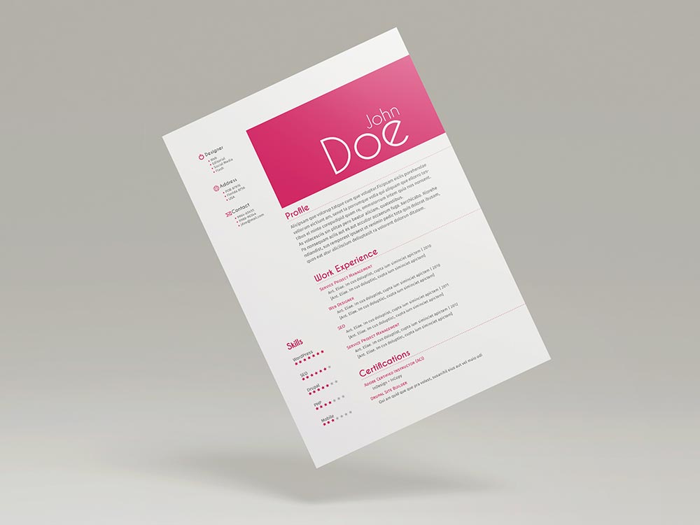 Free Simple Multipage Resume Template with Professional Look in ...