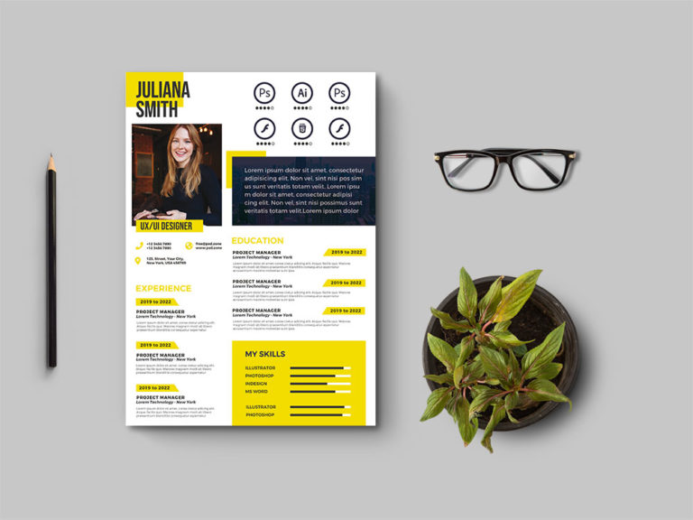 David Resume - Free Clean and Minimal PSD Resume Template