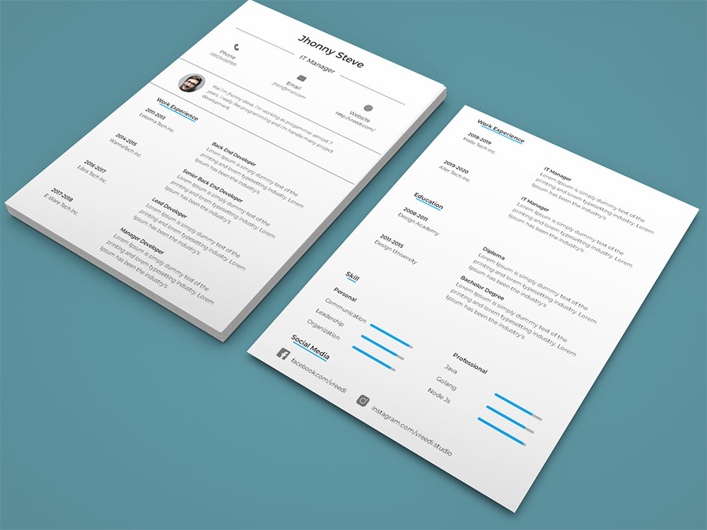 Free Google Docs Resume Template for Job Seeker