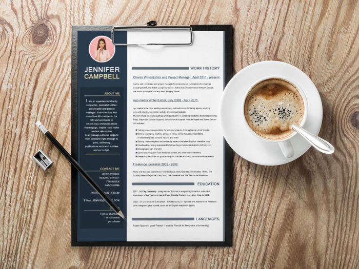 Free Writer Resume Template with Professional Look