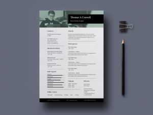 Free Classsic Indesign Resume Template with Matching Cover Letter