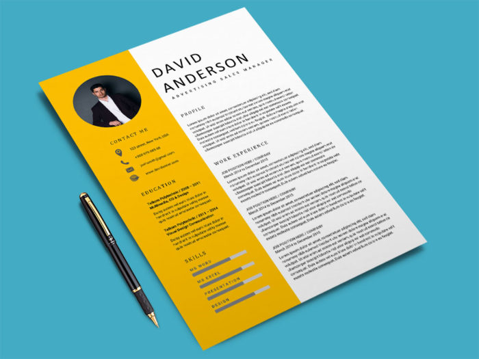 Free Arabic Resume Template with Professional Design
