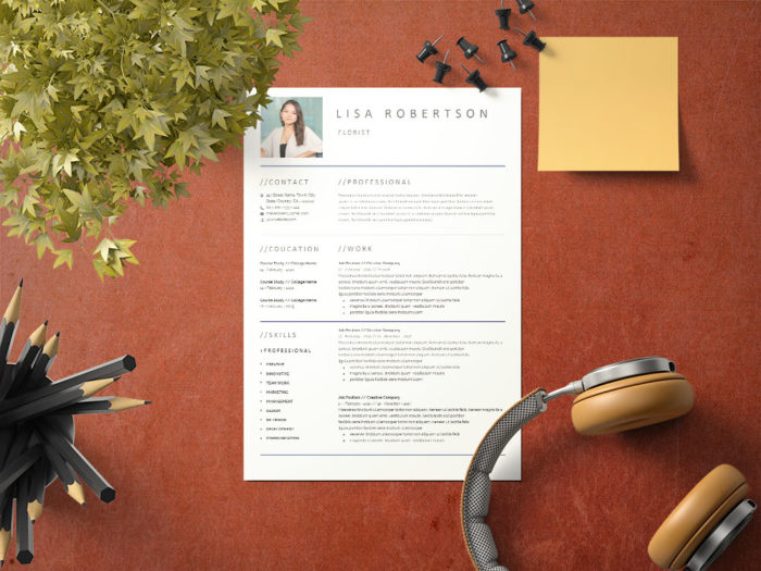 Free Florist CV/Resume Template with Clean and Professional Look