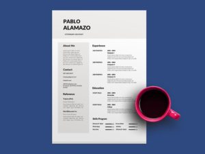 Free Corel Draw Resume Template in CDR File format
