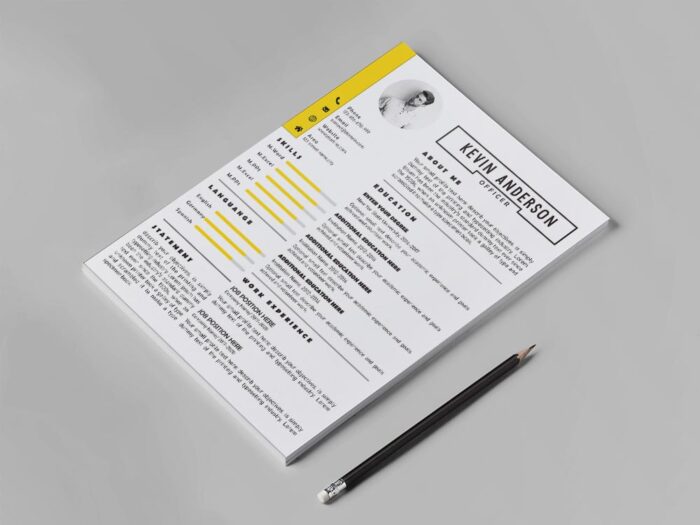 Free Corel Draw CV/Resume Template with Clean Look