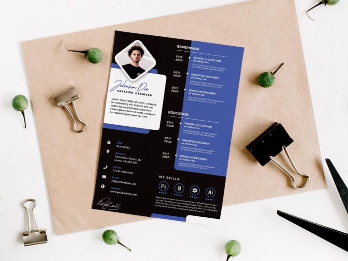 Free Designer Resume Template Set with 3 Color Options