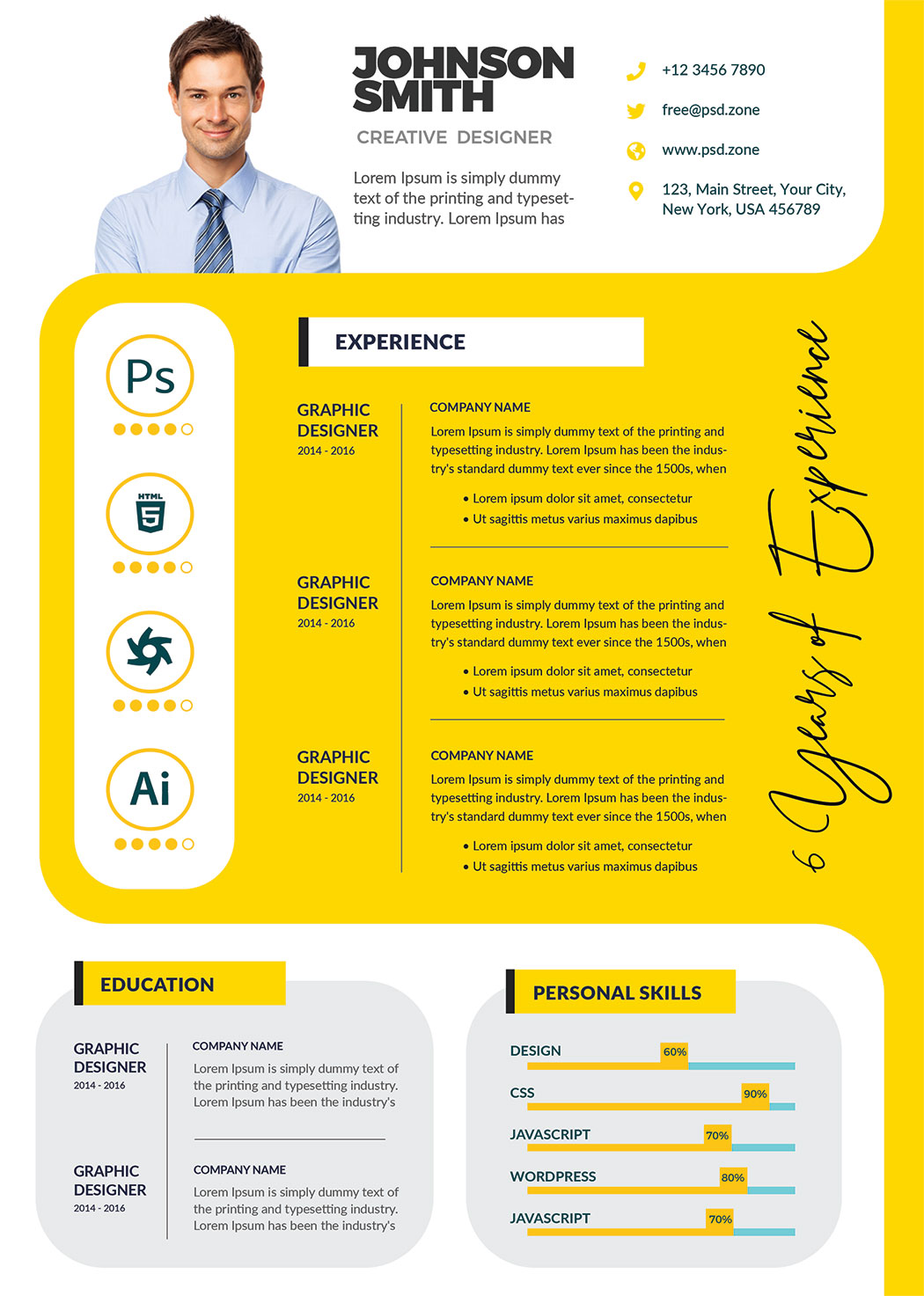 Free A4 CV Resume Template for Your Job Opportunity