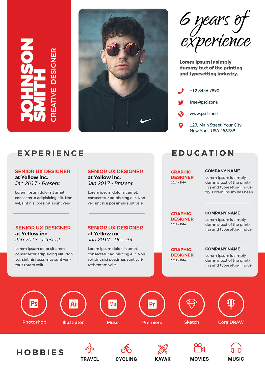 Free Resume Template in A4 Paper Size