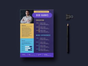 Free Corel Draw Resume Template in CDR File format