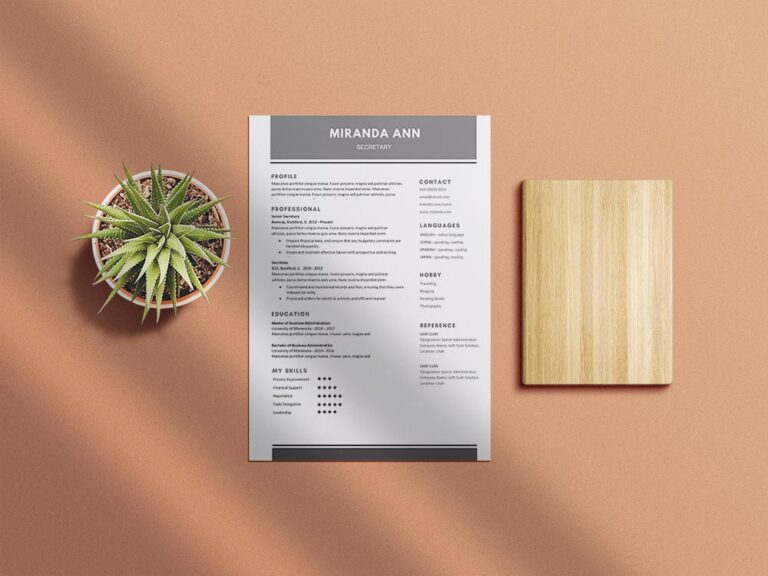 Michael Resume - Free Resume Template with Matching Cover Letter page