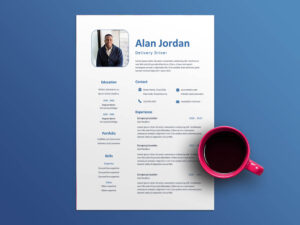 Free Creative Chocolate Resume Template for Job Seeker