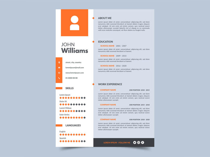 Free Arabic Resume Template with Professional Design