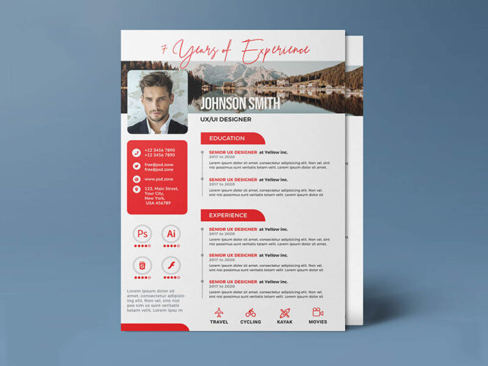 Free Experienced Resume Template for Job Seeker