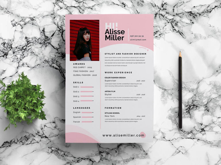 Free Monocolor Resume Template for Job Seeker