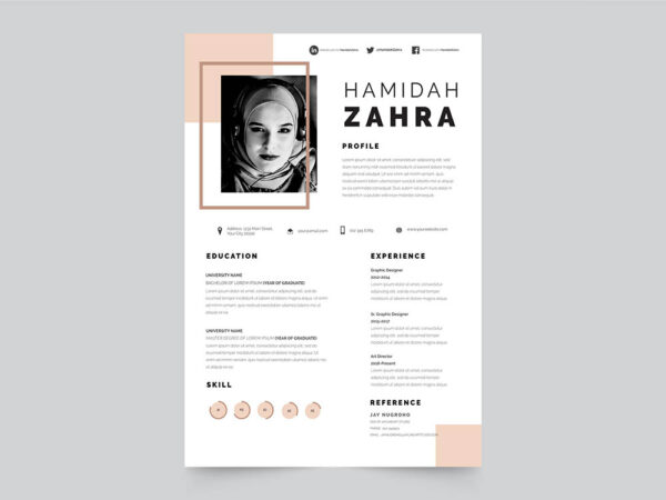 Free Moslem Resume Template for Job Seeker