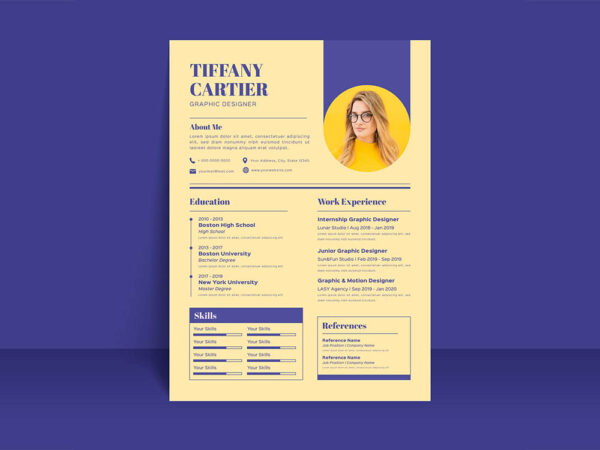 Free Vintage Resume Template for Job Seeker