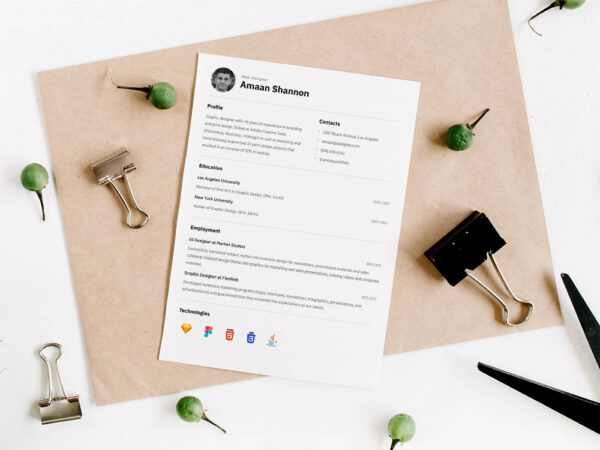 Free Cartoon Resume Template with Creative Design