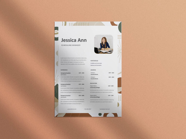 Free Editable CV/Resume Template for Job Seeker