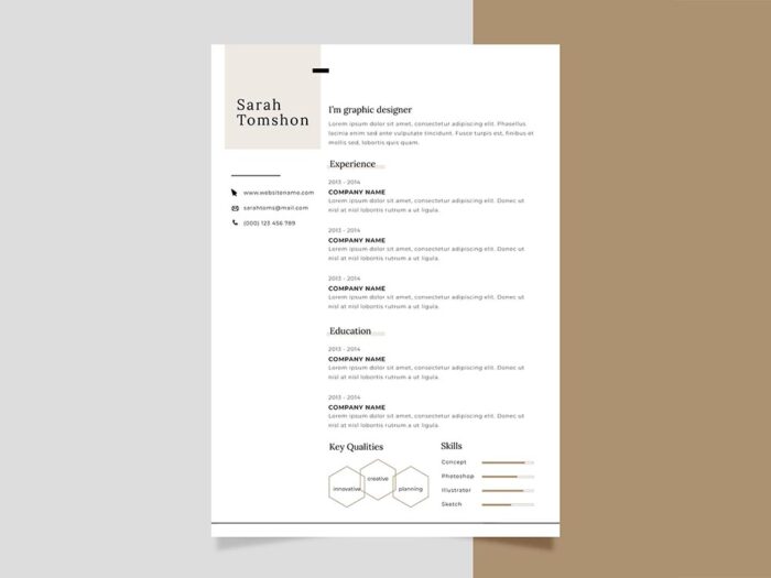 Free Librarian Resume Template with Simple Design