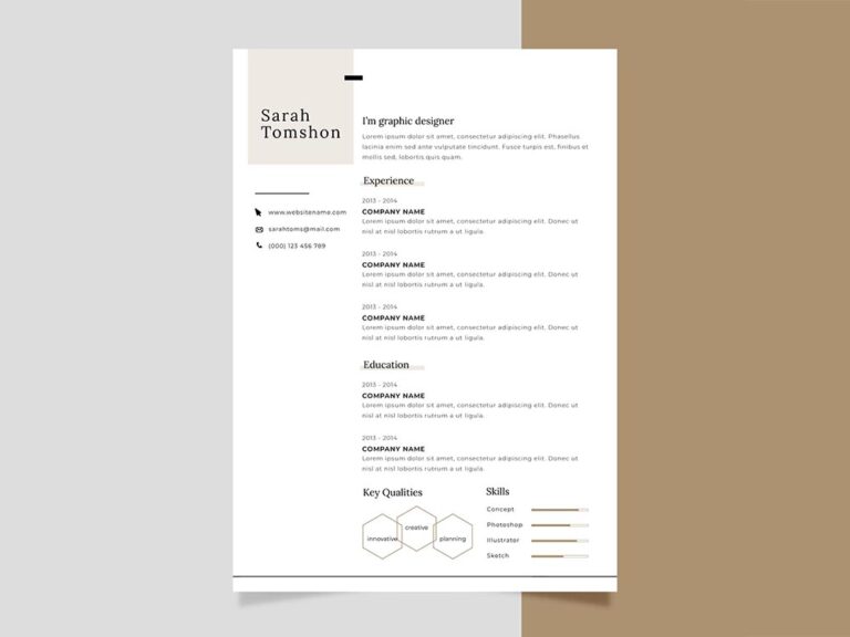 Free Librarian Resume Template with Simple Design
