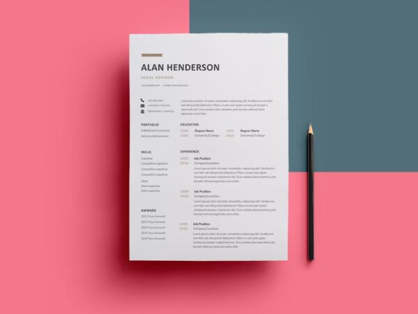 Free Chief Executive Resume Template with Professional Design