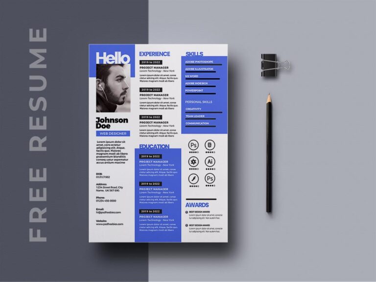 Michael Resume - Free Resume Template with Matching Cover Letter page