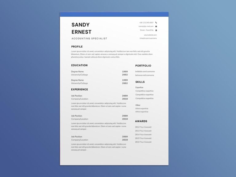 Free Infographic Resume Template Made With Adobe Indesign