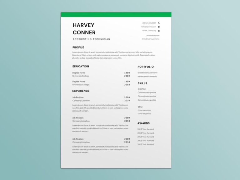 David Resume - Free Clean and Minimal PSD Resume Template