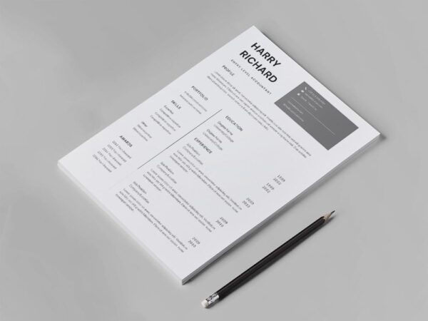 Free Corel Draw Resume Template in CDR File format